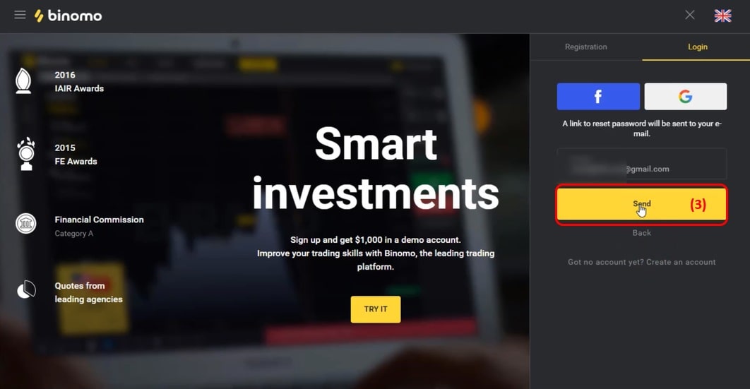 How to recover Binomo account password - How To Trade Blog